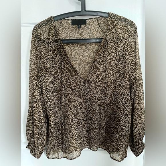 Nili Lotan | Tops | Gorgeous Nili Lotan 0 Sheer Silk Mini Leopard Print | Poshmark